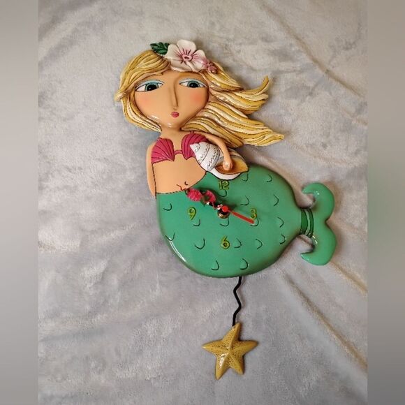 Allen Designs | Wall Decor | Allendesigns Shelley Mermaid Clock Used ...